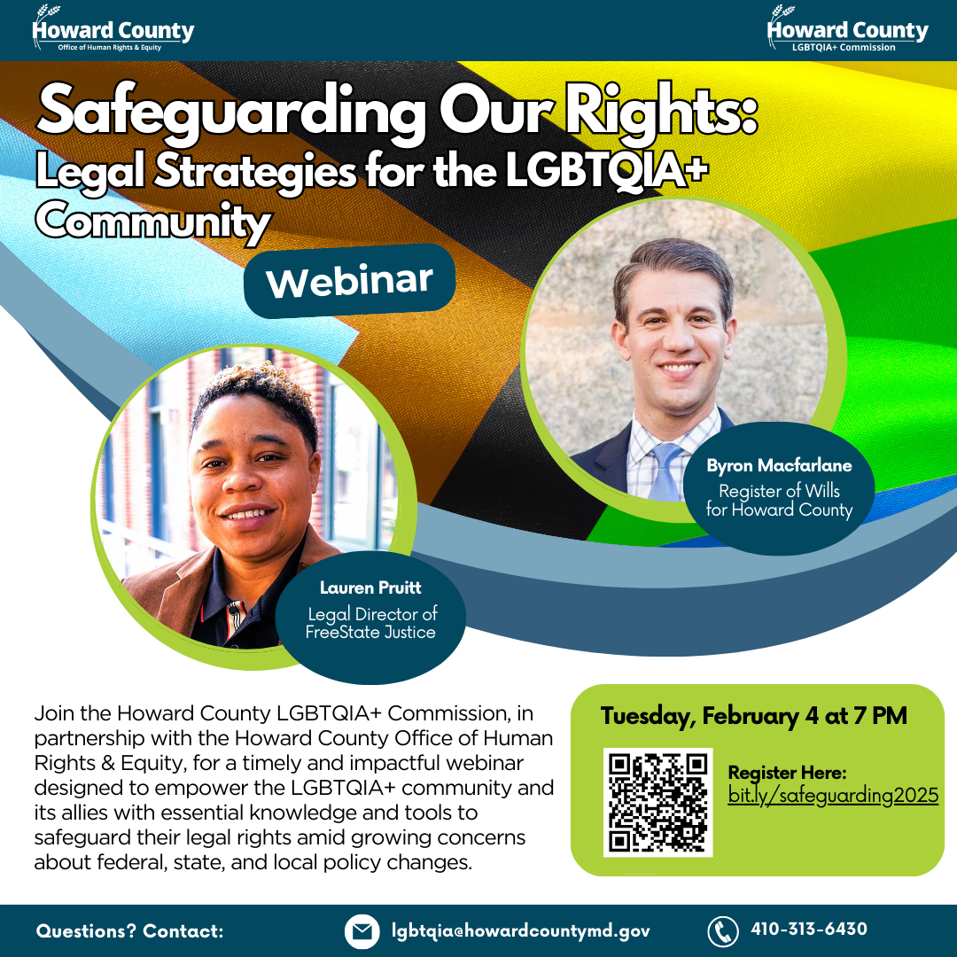 Safeguarding Our Rights: Legal Strategies for the LGBTQIA+ Community | Howard County